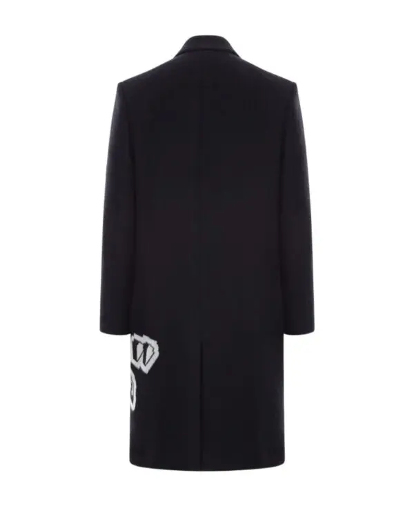 Off-White Graphic Printed Single-breasted Coat