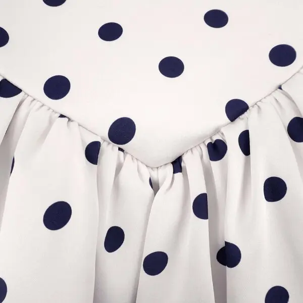 SELF-PORTRAIT Polka Dot Satin Mini Dress