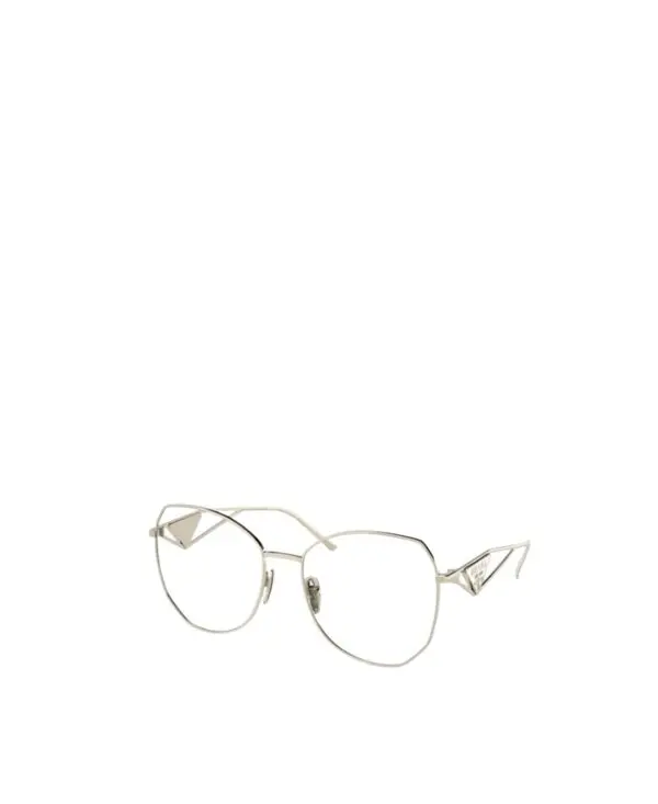 Prada Geometric Frame Glasses - Yellow