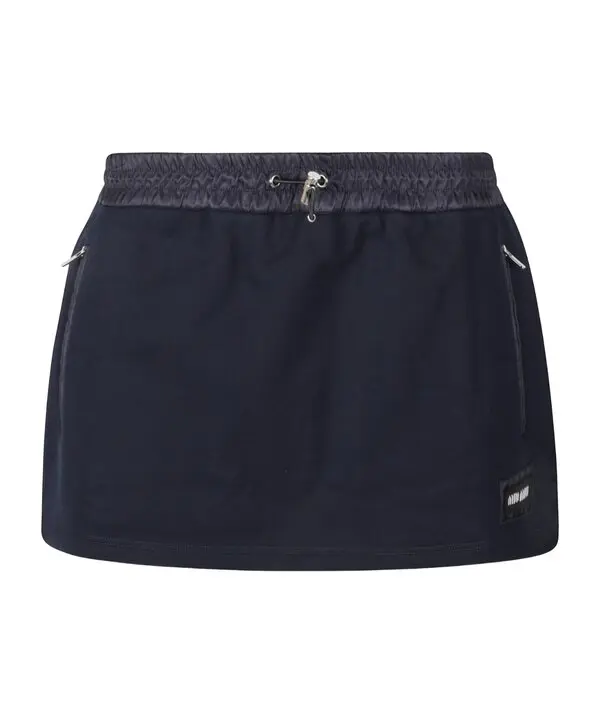 Miu Miu Drawstring Mini Skirt - Blue