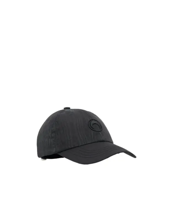 MARINE SERRE Embroidered Moon Baseball Cap - Black Ripples