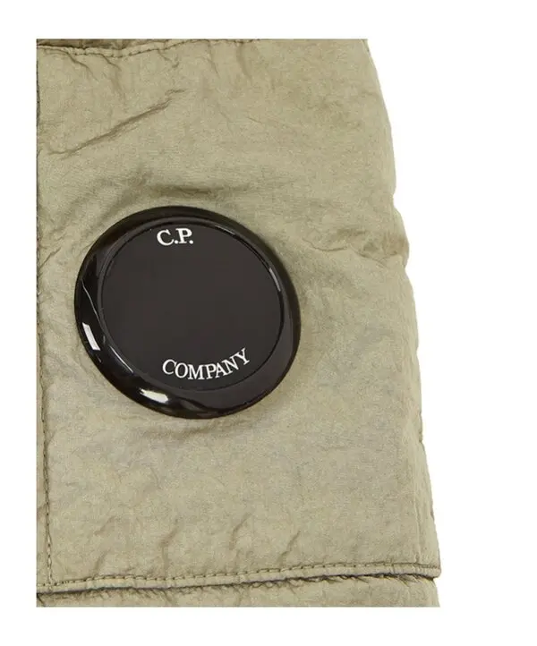 C.P. COMPANY Hooded Down Jacket With Fur Trim