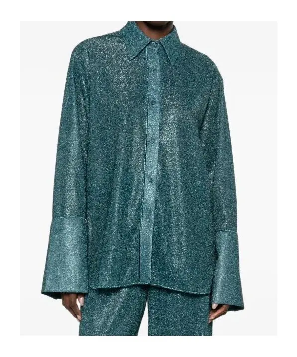 Oseree Lumiere Glitter Button-up Shirt