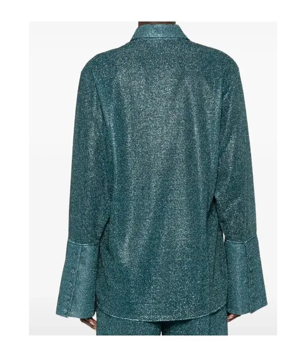 Oseree Lumiere Glitter Button-up Shirt