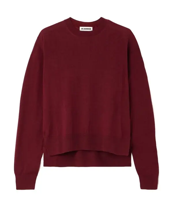 JIL SANDER Long Sleeve Crew Neck Sweater