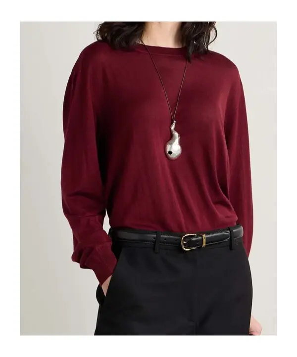 JIL SANDER Long Sleeve Crew Neck Sweater