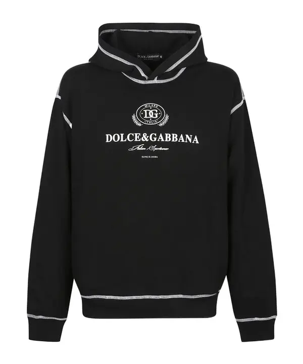 Dolce & Gabbana Logo Embroidered Long Sleeve Hoodie
