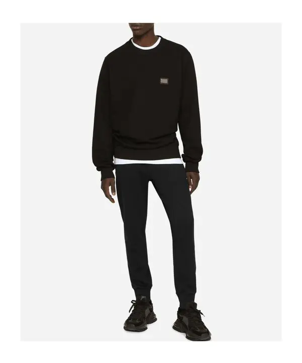 Dolce & Gabbana Logo Embroidered Long Sleeve Hoodie