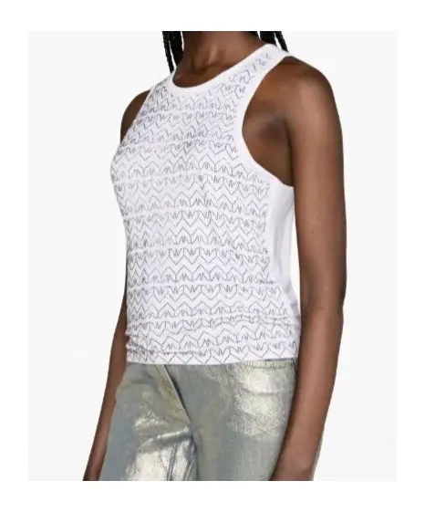 Patrizia Pepe Embellished Monogram Tank Top