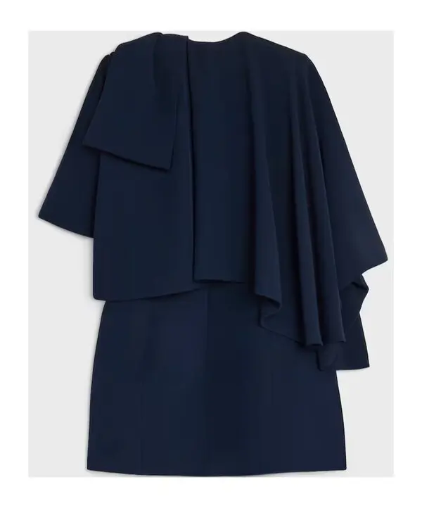 Celine Viscose Cady Cape Dress