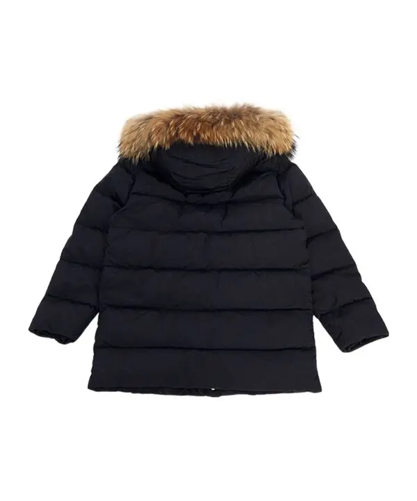 C.P. COMPANY Fur-collar Zip-up Down Jacket