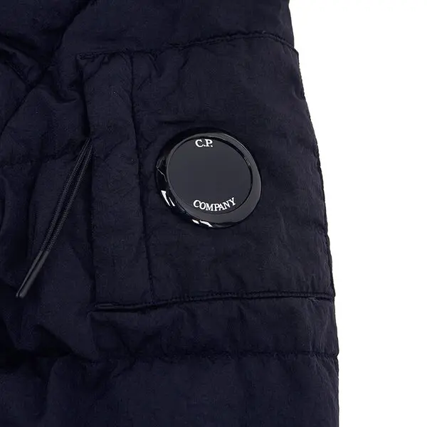 C.P. COMPANY Fur-collar Zip-up Down Jacket