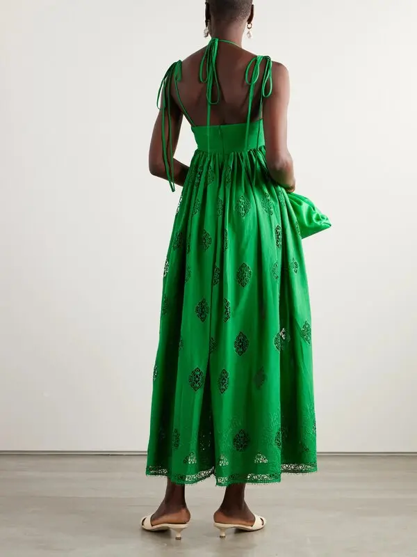 Erdem Strappy Lace Midi Dress
