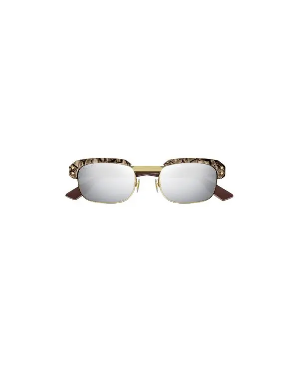 Gucci Rectangular Frame Sunglasses - White