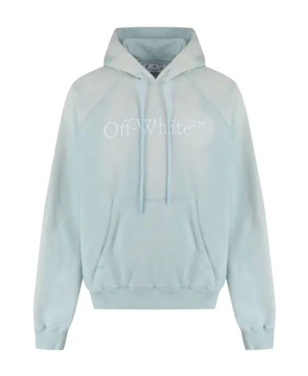 Off-White Logo Print Hoodie - Green