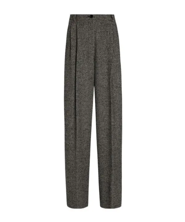 Dolce & Gabbana Pleated Wide-leg Trousers - Black