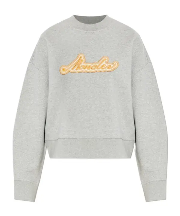 Moncler Embroidered Logo Crewneck Sweatshirt - Grey