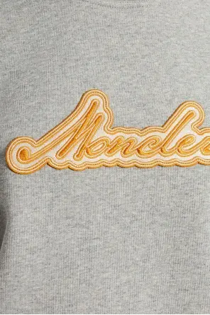 Moncler Embroidered Logo Crewneck Sweatshirt - Grey