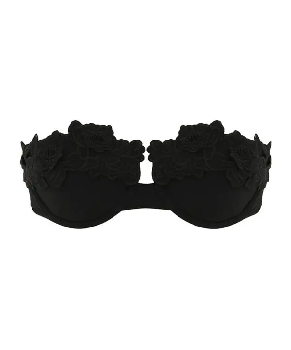 Zimmermann Halliday Embroidered Bra - Black