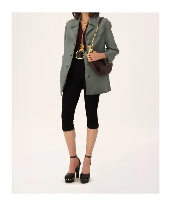 Chloé Single-breasted Long Jacket - Faded Blue