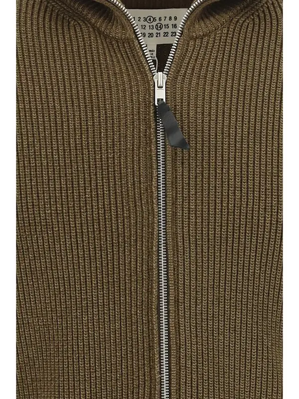 MAISON MARGIELA Long-sleeved Zip-up Cardigan