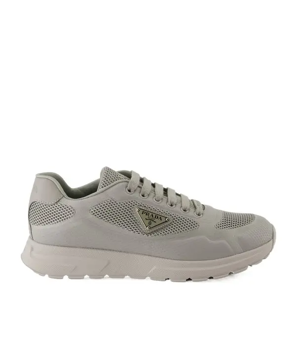 Prada Triangle Logo Lace-up Sneakers