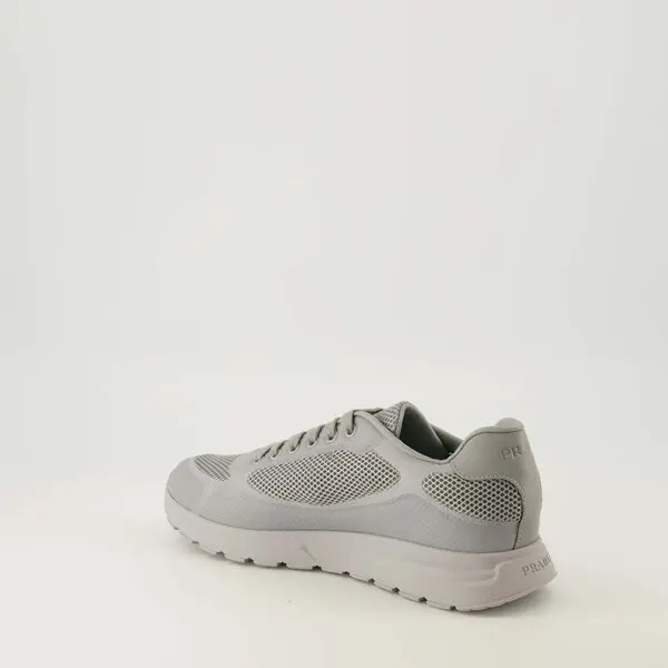Prada Triangle Logo Lace-up Sneakers
