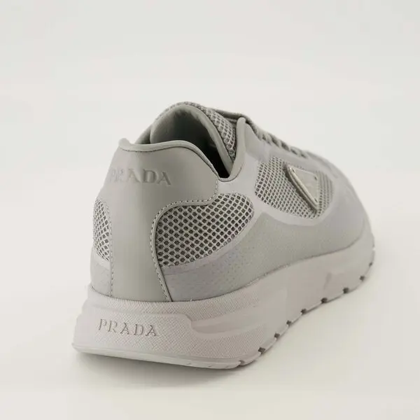 Prada Triangle Logo Lace-up Sneakers