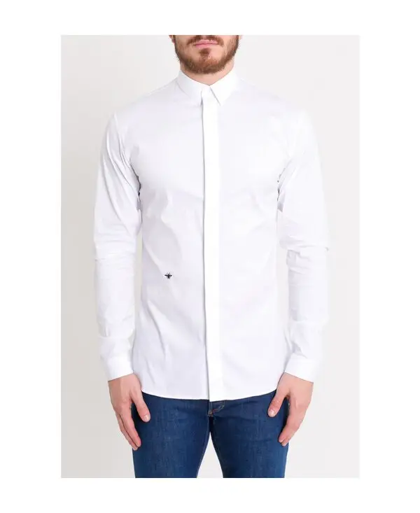 Dior Bee Embroidered Long-sleeved Shirt - White