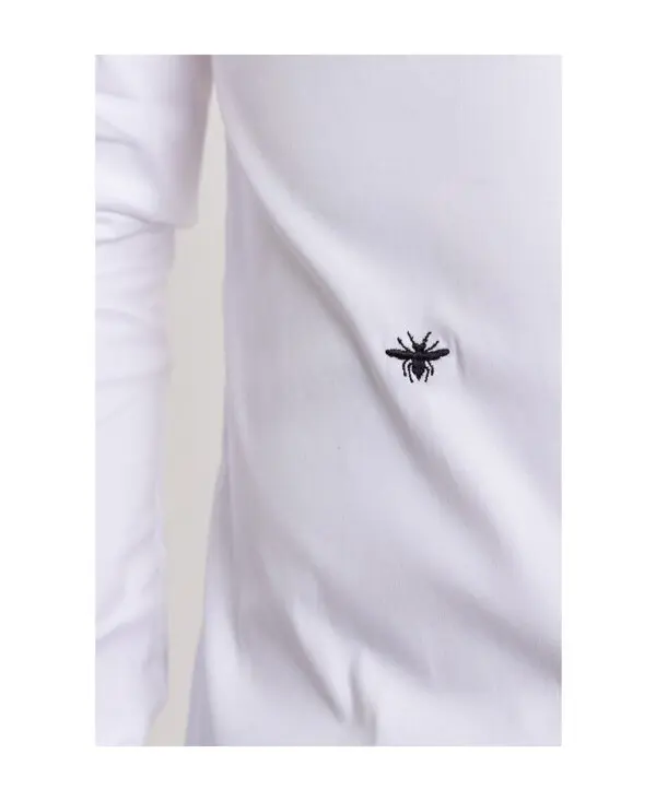 Dior Bee Embroidered Long-sleeved Shirt - White