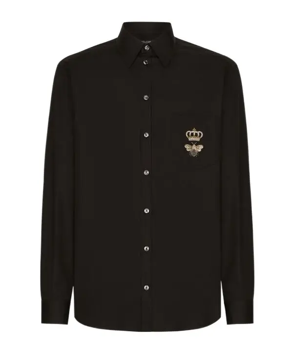 Dolce & Gabbana Dolce Gabbana Embroidered Martini-fit Shirt