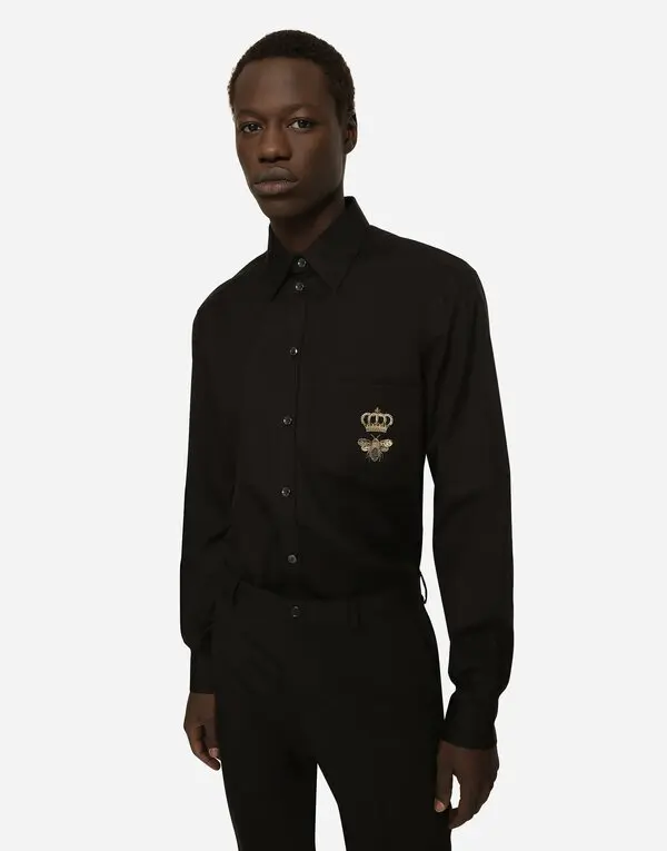 Dolce & Gabbana Dolce Gabbana Embroidered Martini-fit Shirt