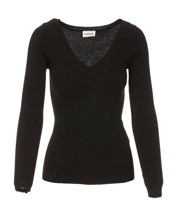 P.a.r.o.s.h V-neck Long-sleeve Jumper - Black