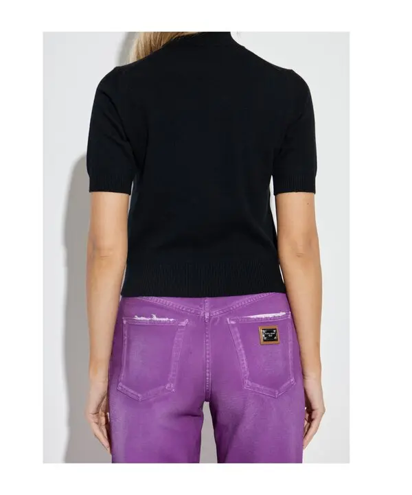 Dolce & Gabbana Short Sleeve Turtleneck Sweater