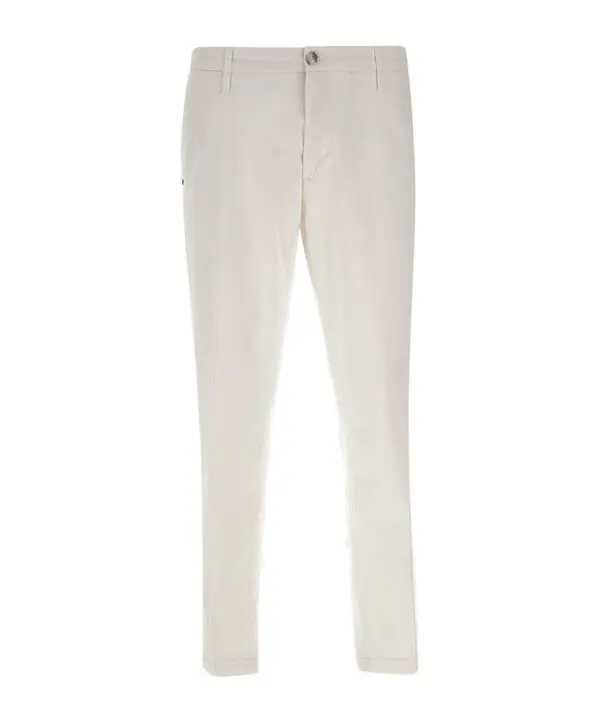 RE-HASH Slim-fit Chinos With Button Closure - White