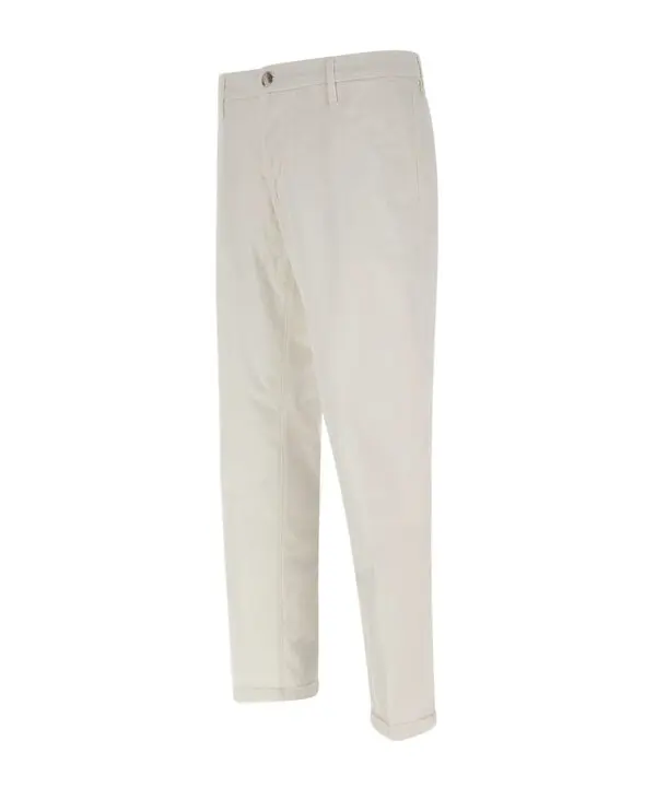 RE-HASH Slim-fit Chinos With Button Closure - White