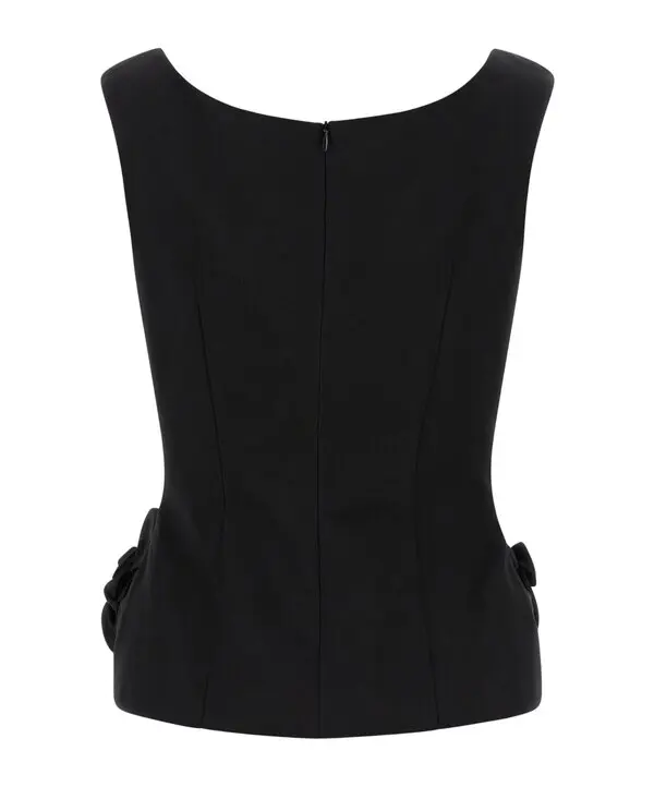 Magda Butrym Sleeveless Top With Floral Appliqu