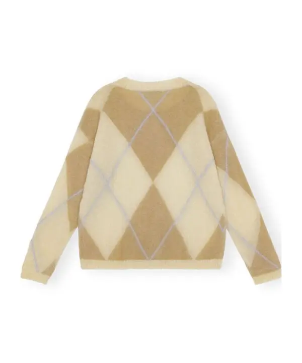 GANNI Diamond Pattern Knit Jumper
