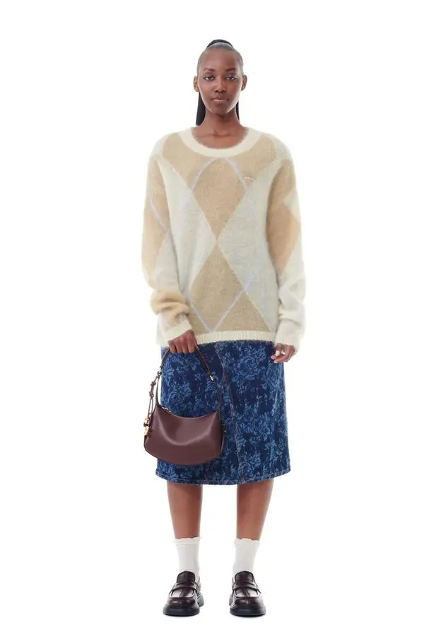 GANNI Diamond Pattern Knit Jumper