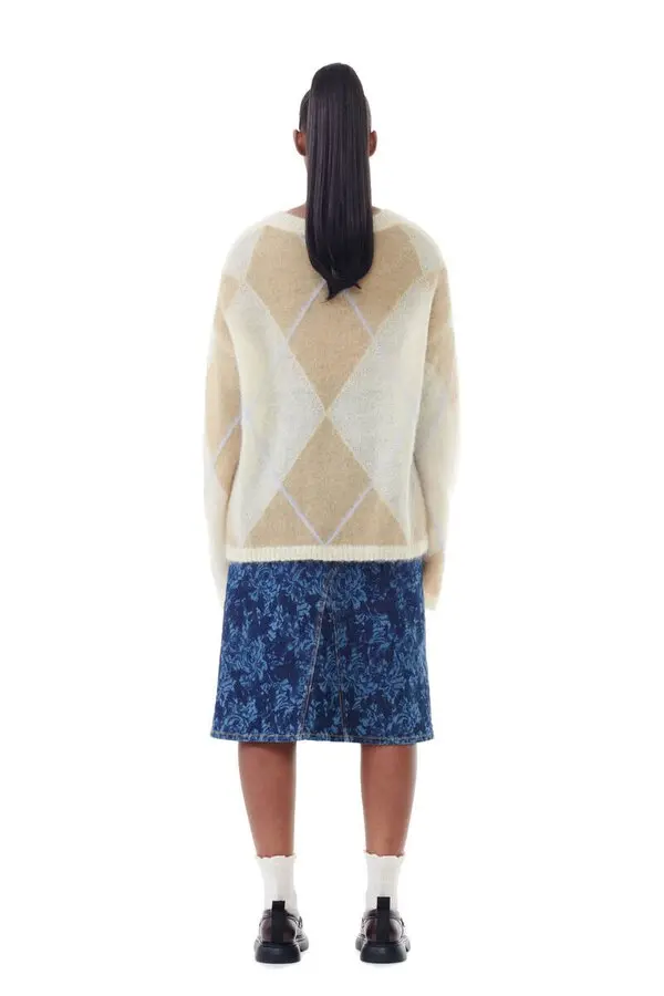 GANNI Diamond Pattern Knit Jumper