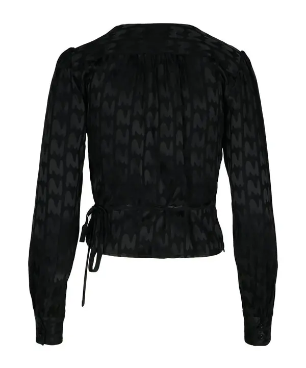 MSGM All-over Patterned V-neck Blouse