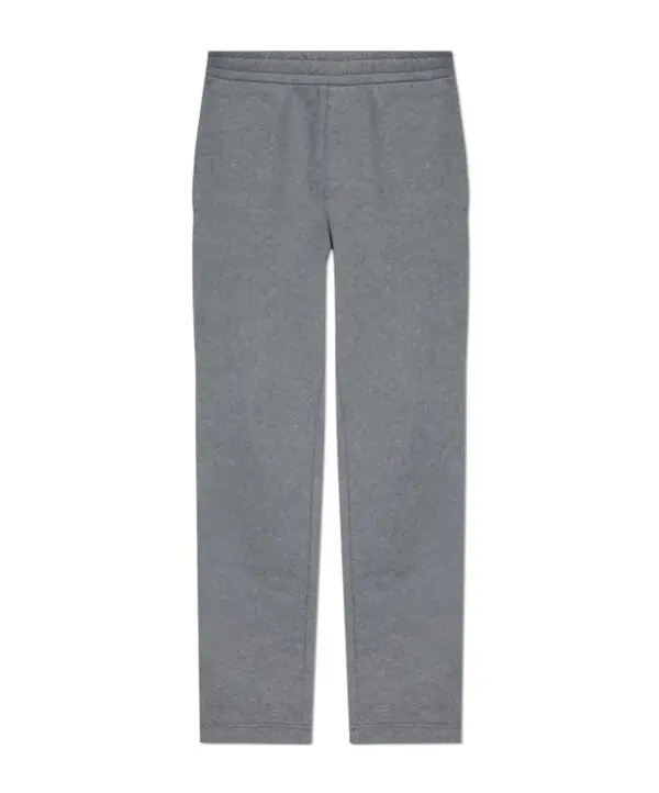 Moncler Logo Patch Straight-leg Pants - Gray