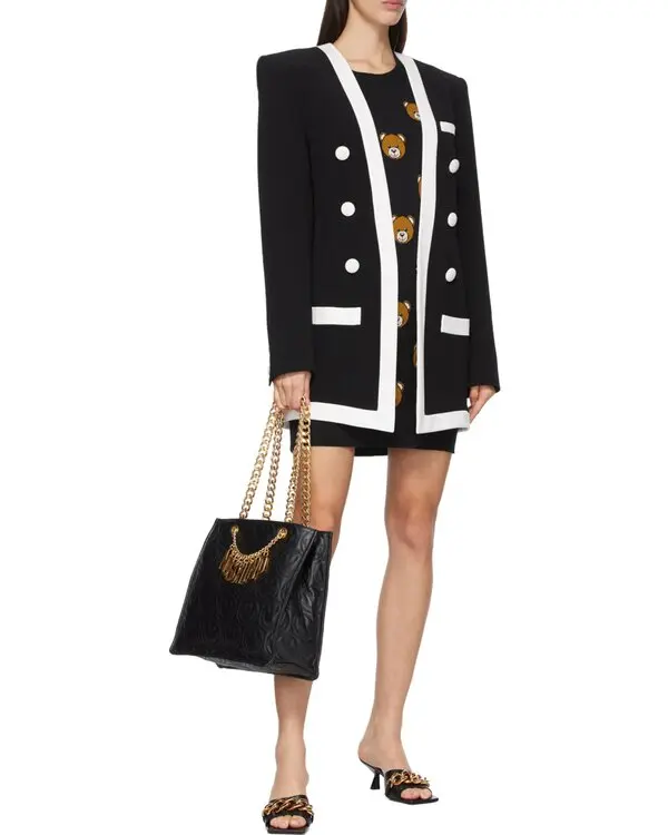 Moschino Teddy Bear Pattern Knit Mini Dress