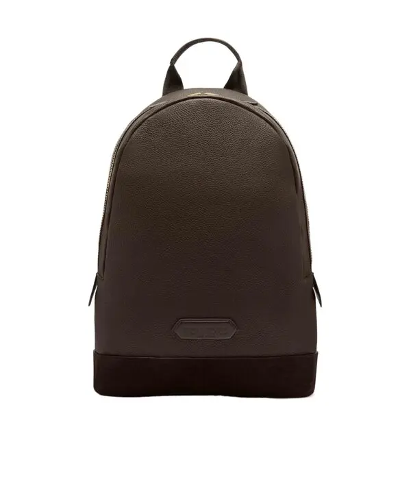 TOM FORD Logo-patch Backpack - Chocolate-colored
