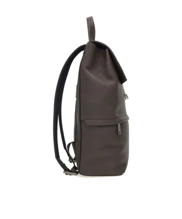 FERRAGAMO Gancini Buckle Leather Backpack - Black