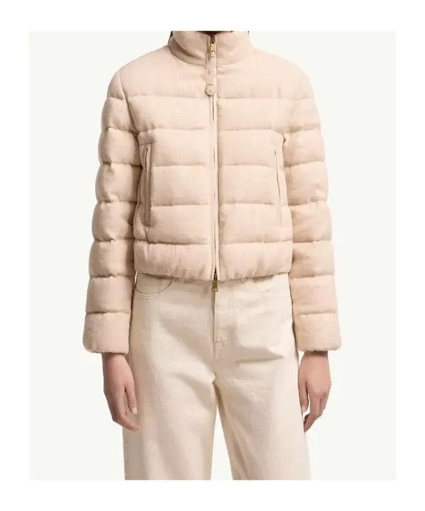 Moncler Agastache Cashmere Linen Short Down Jacket