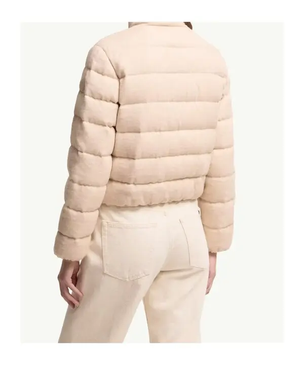 Moncler Agastache Cashmere Linen Short Down Jacket