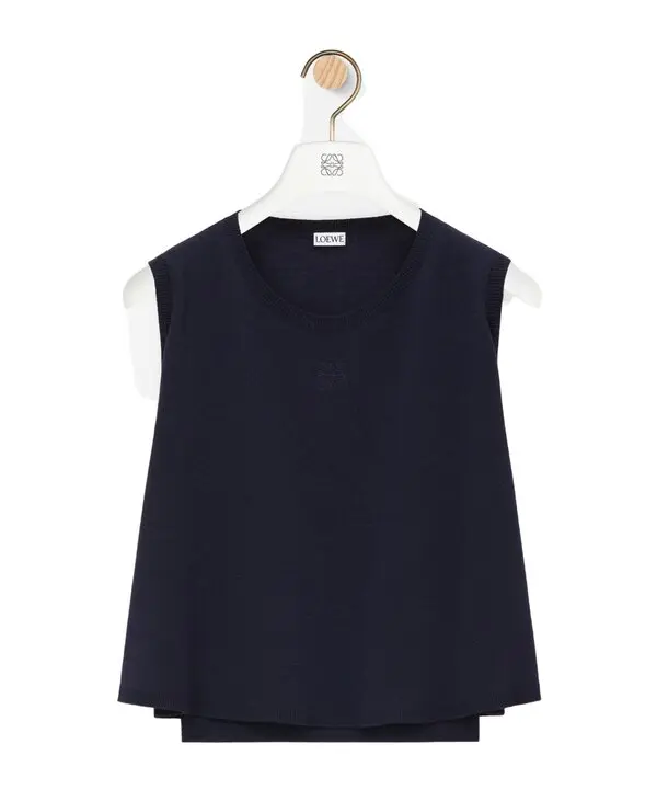 Loewe Sleeveless Ribbed Jumper - Black