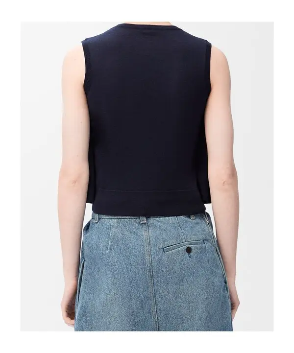 Loewe Sleeveless Ribbed Jumper - Black