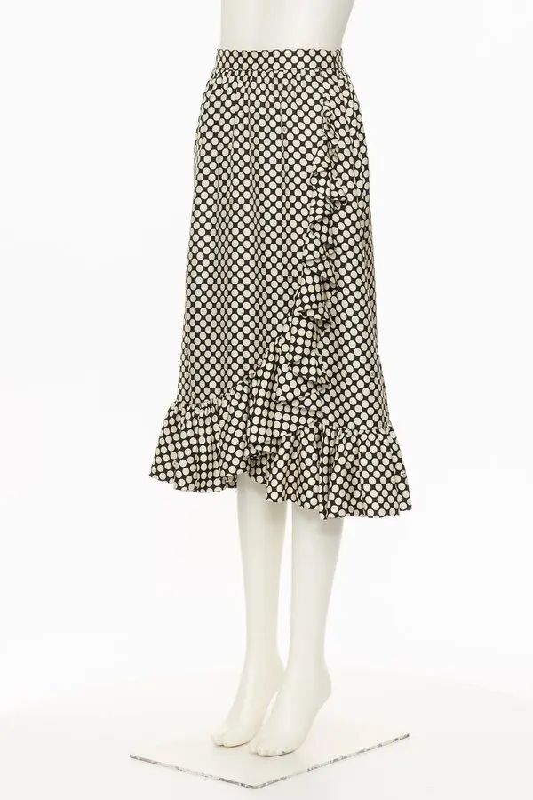 Valentino Garavani Polka Dot Ruffled Skirt